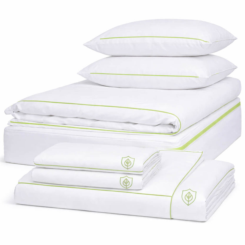 Anti Dust Mite Bedding Set | Fitted Sheet + Duvet Cover + Pillow Case ...
