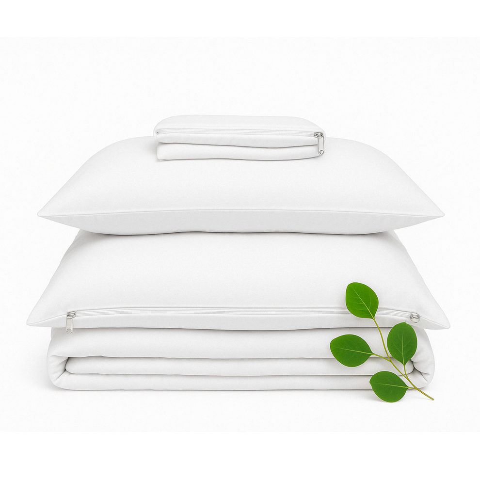 Anti Dust Mite Bedding Set | Fitted Sheet + Duvet Cover + Pillow Case ...